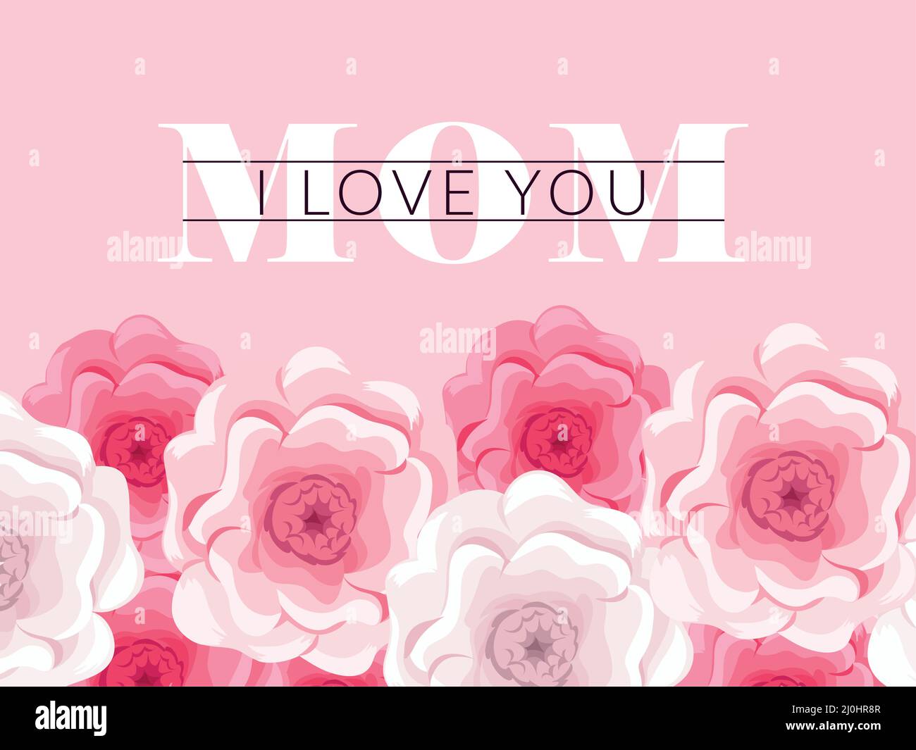Mom word flowers on Stock Vector Images - Alamy