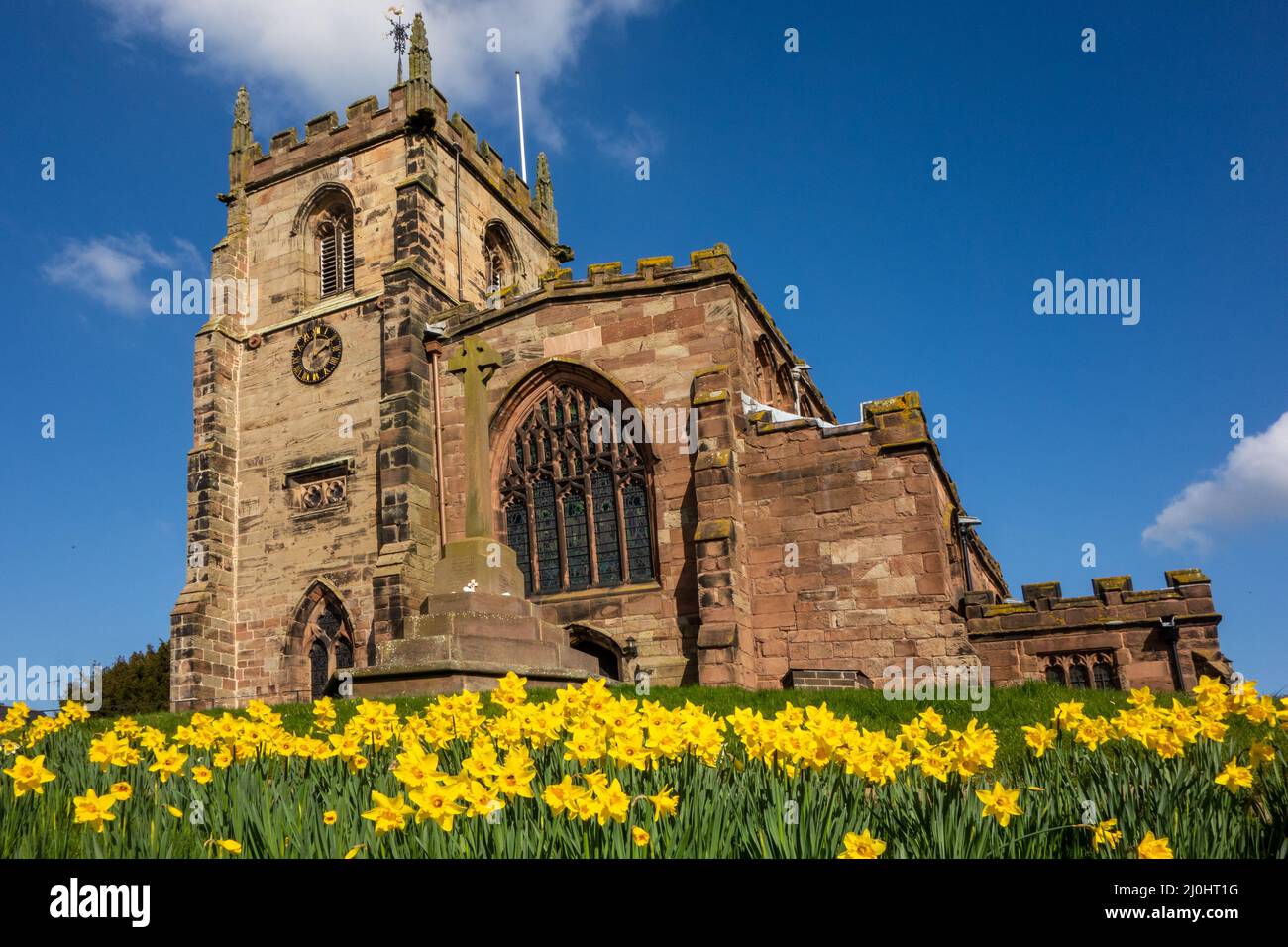 Springtime view of the parish church of St James the Great in the ...