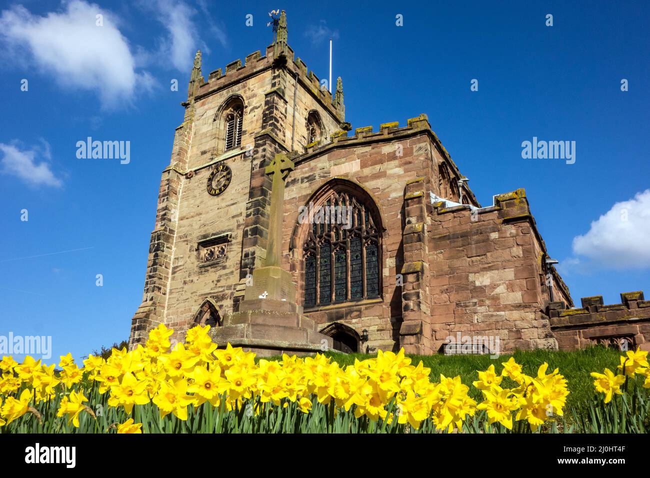 Springtime view of the parish church of St James the Great in the ...
