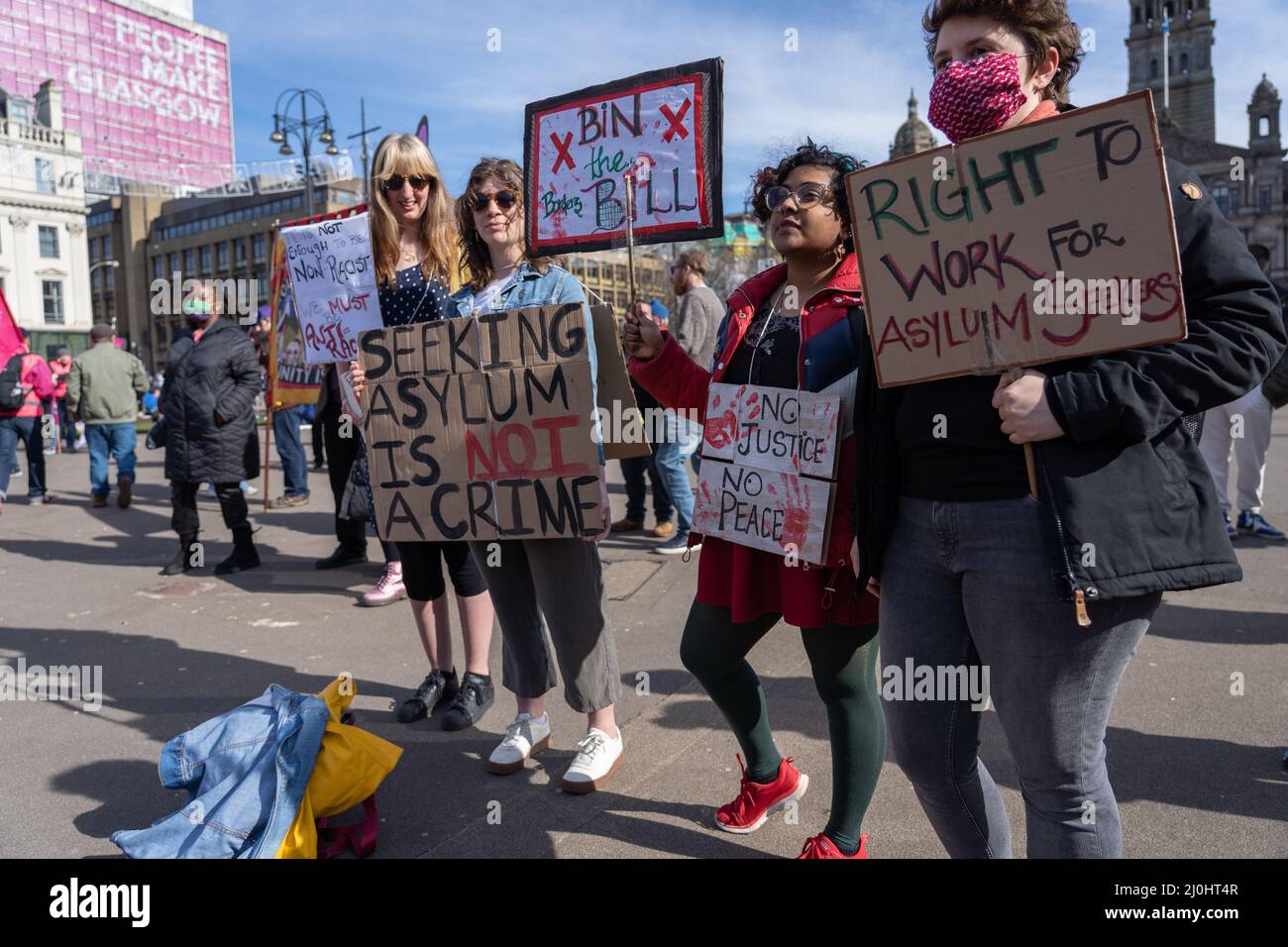 Glasgow, Scotland, UK. 19th Mar, 2022. United Nations anti-racism day ...