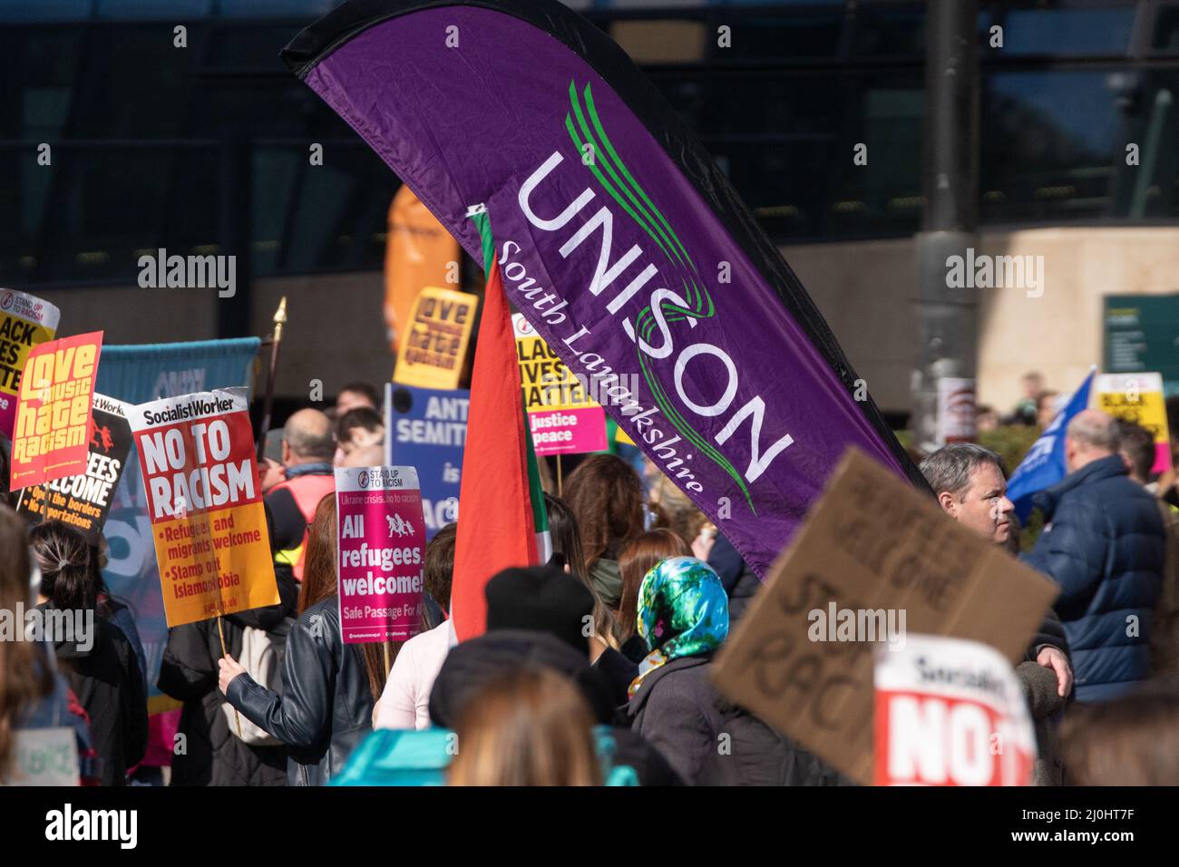 Glasgow, Scotland, UK. 19th Mar, 2022. United Nations anti-racism day ...