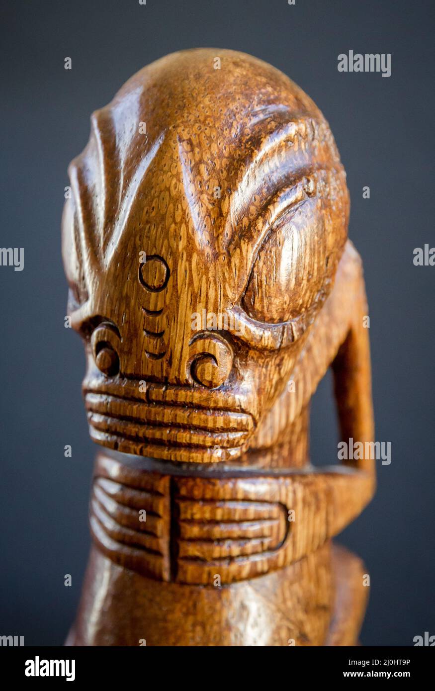 Traditional wooden Polynesian tiki from Marquesas Islands Stock Photo ...