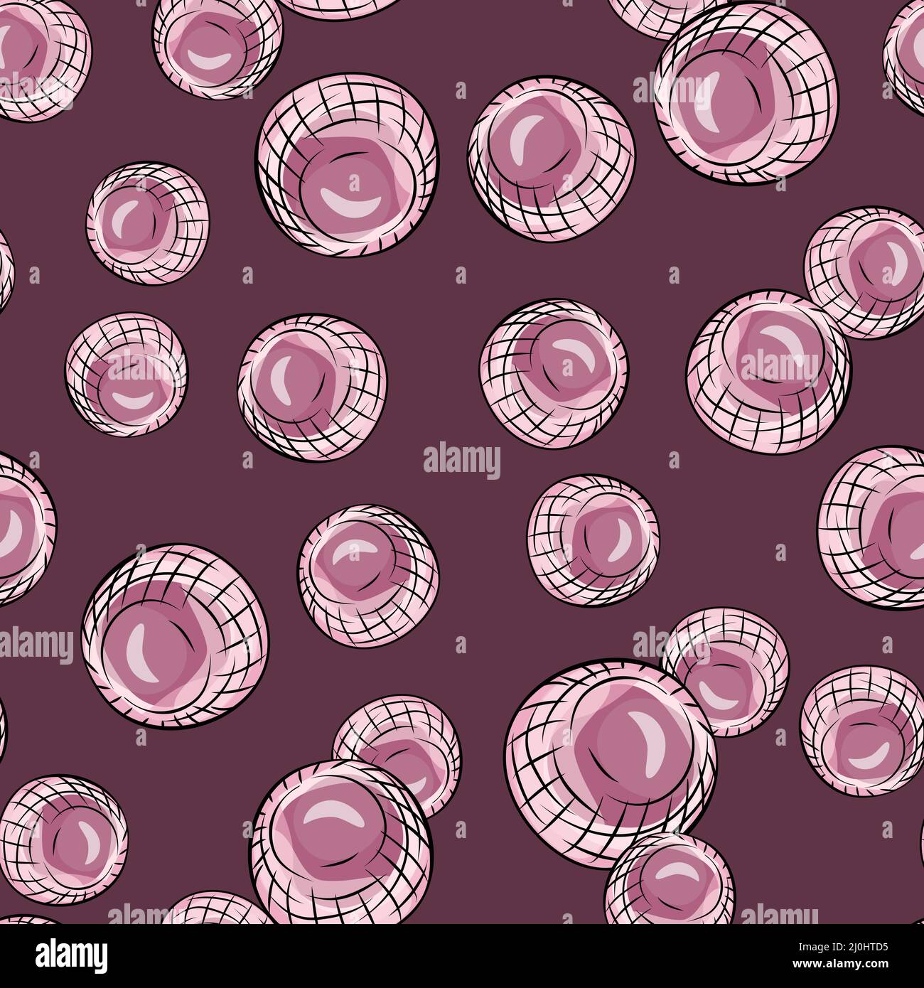 Glass balls seamless pattern. Decorative shapes background. Repeated ...