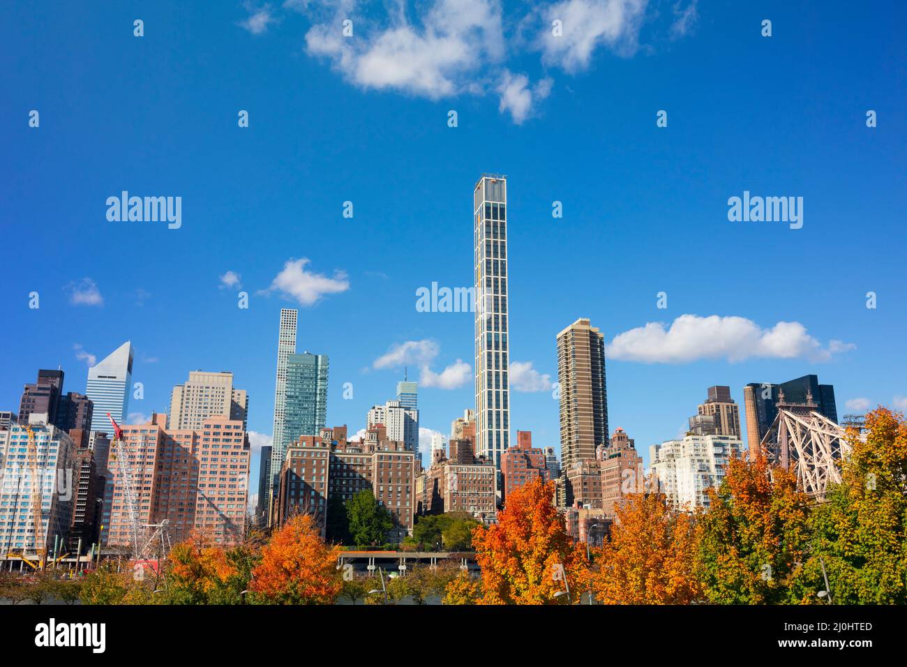 Autumn leaf color trees glow at City View Point in Southpoint Park ...