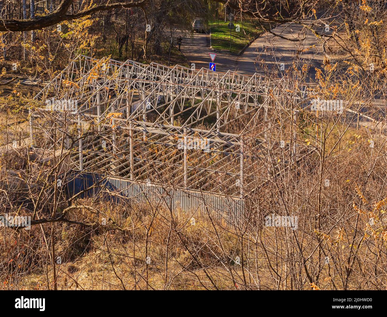Construction site located on dry hi-res stock photography and images ...