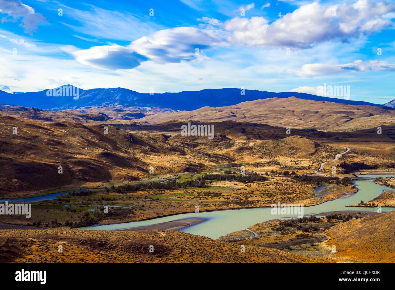 Shallow river with glacial water Stock Photo - Alamy