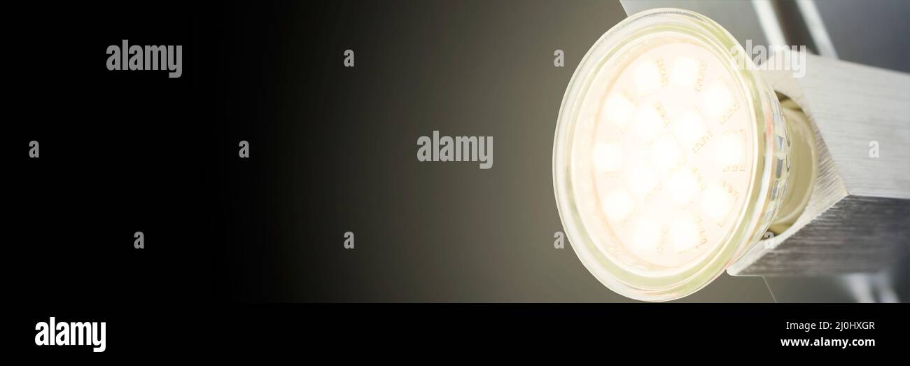 Banner bright LED-Spot Stock Photo - Alamy