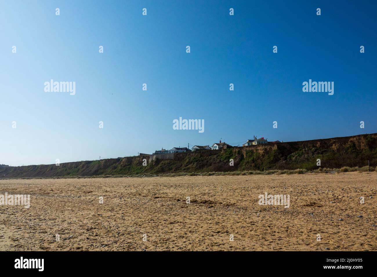 Chalet, on Cliffs, California Norfolk, UK Stock Photo - Alamy