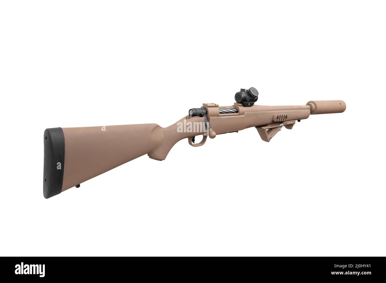 Sniper gun silencer Cut Out Stock Images & Pictures - Alamy