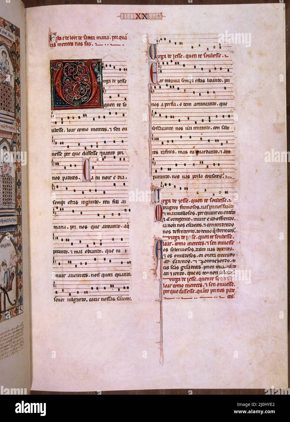 MTI1 - CANTIGA DE SANTA MARIA Nº20 - F32R - TEXTO -ESTROFA EN VERSO ...