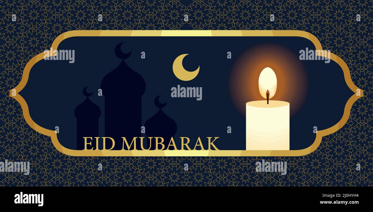 eid mubarak candle Stock Vector Image & Art - Alamy