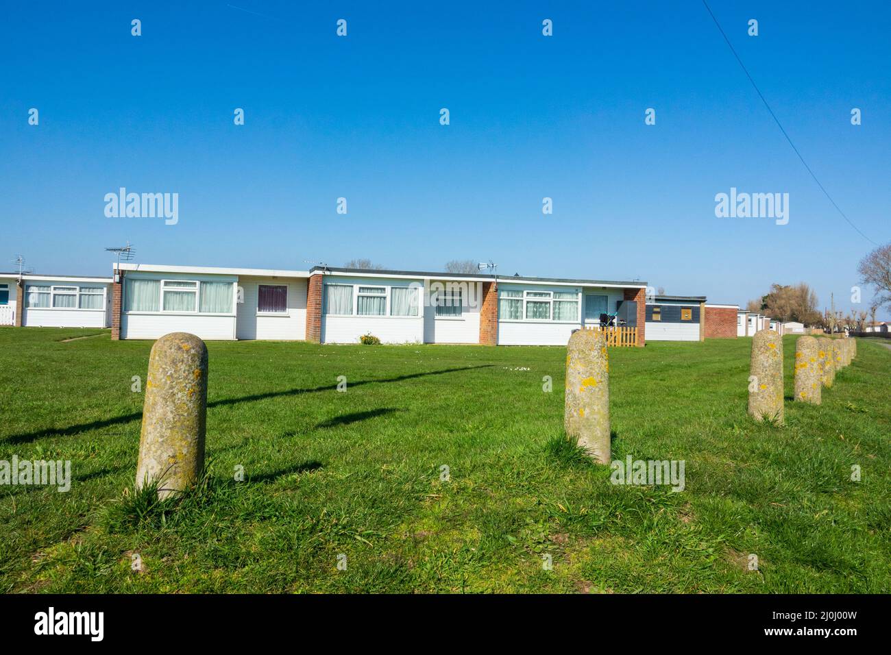 Holiday chalets, California Norfolk, UK Stock Photo - Alamy