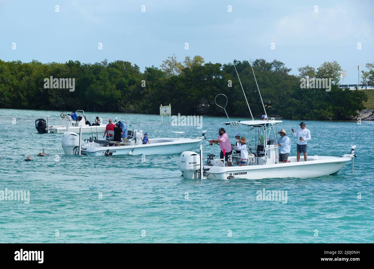 Islamorada, Florida, U.S.A - February 22, 2022 - Small fishing boats by ...