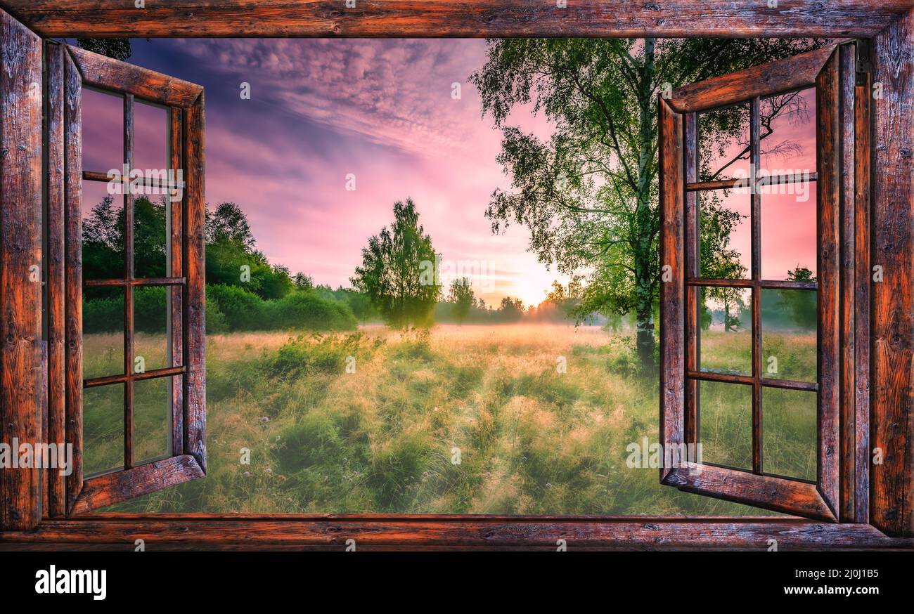 Sunrise cloudy landscape view hi-res stock photography and images - Alamy