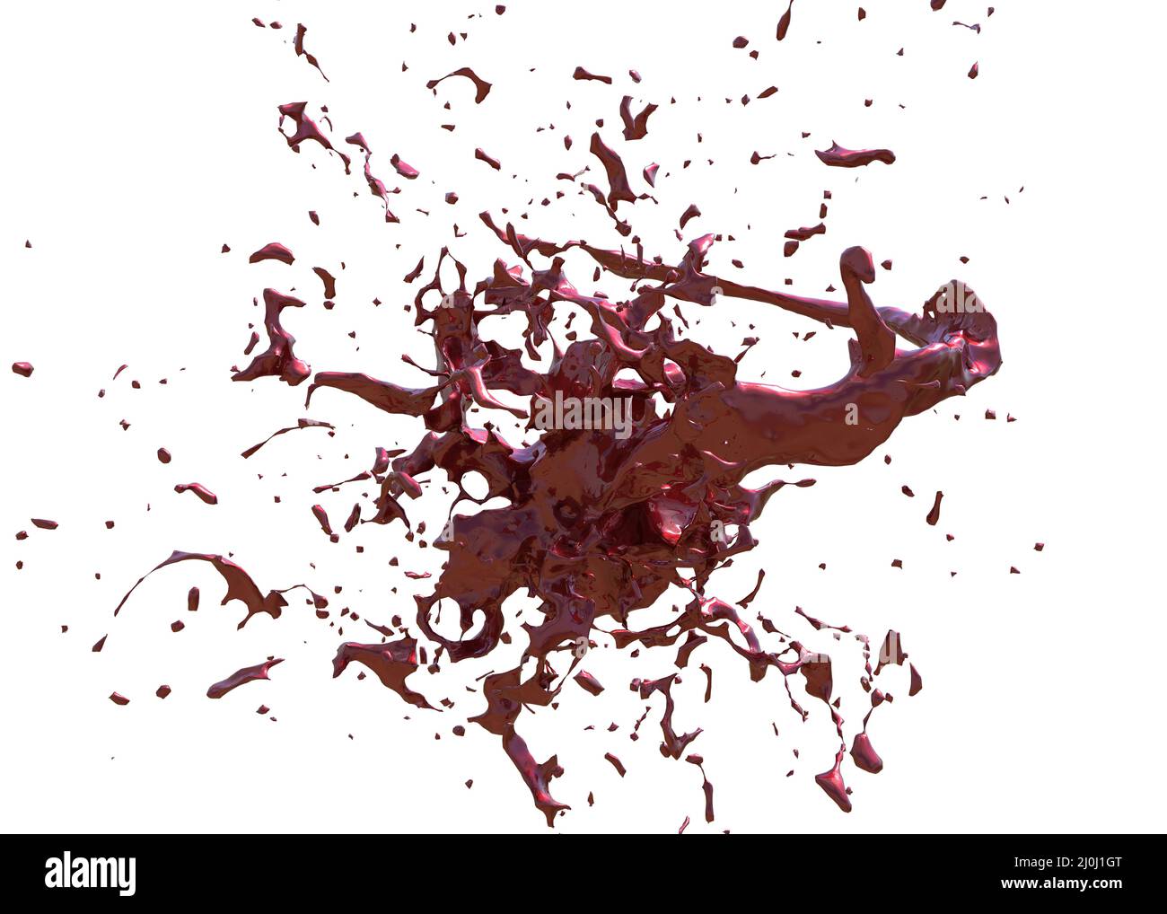 Abstract paint splash of red color, 3d illustration Stock Photo - Alamy