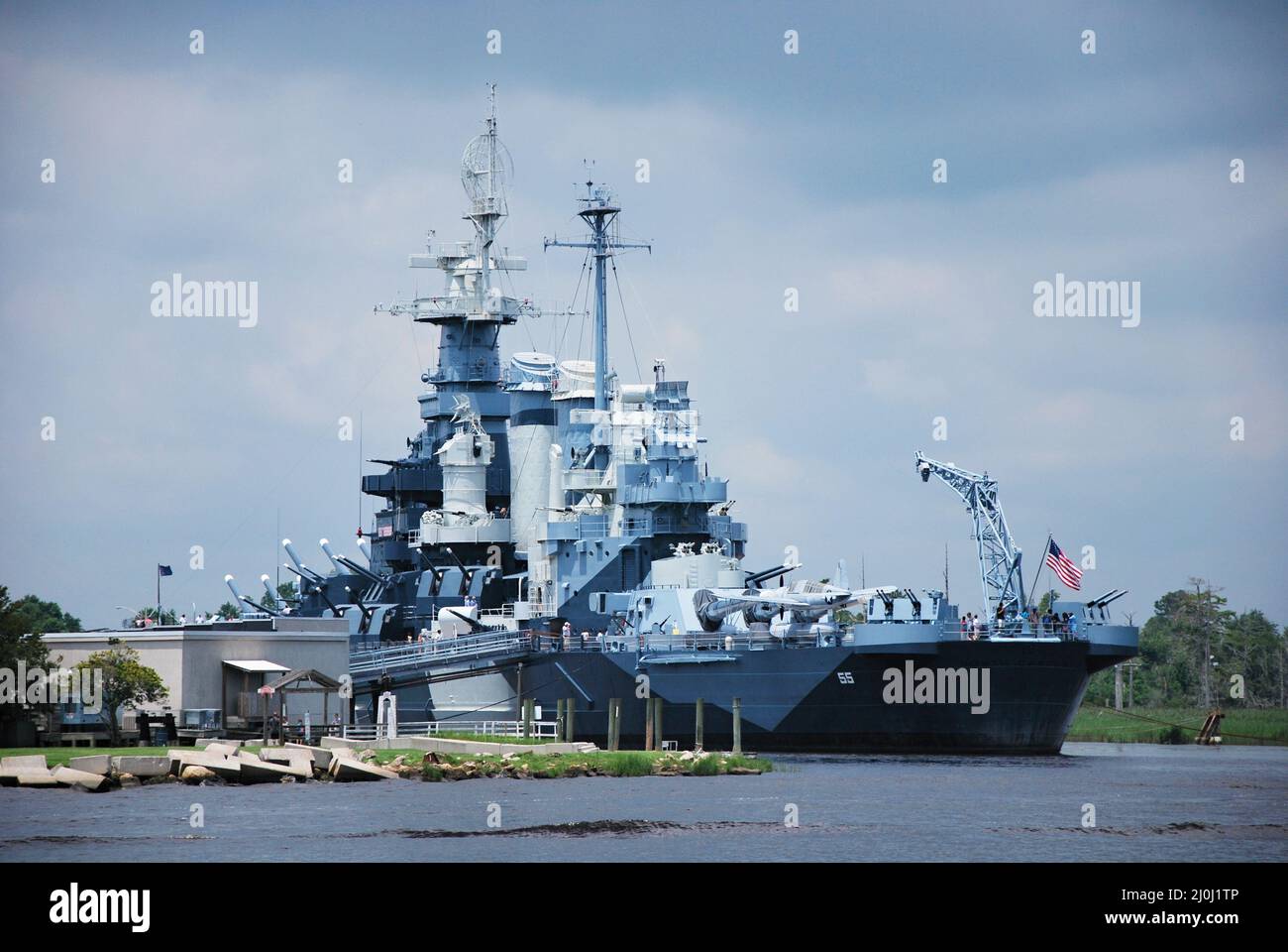 Battle Ship on Cape Fear River in Wilmington, North Carolina Stock ...