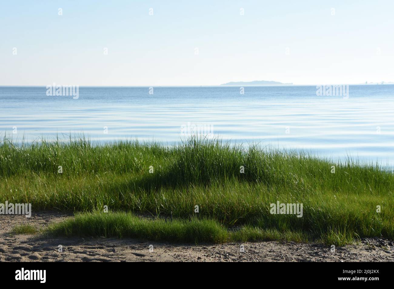 Beautiful views of the ocean and beach in coastal Massachusetts Stock ...