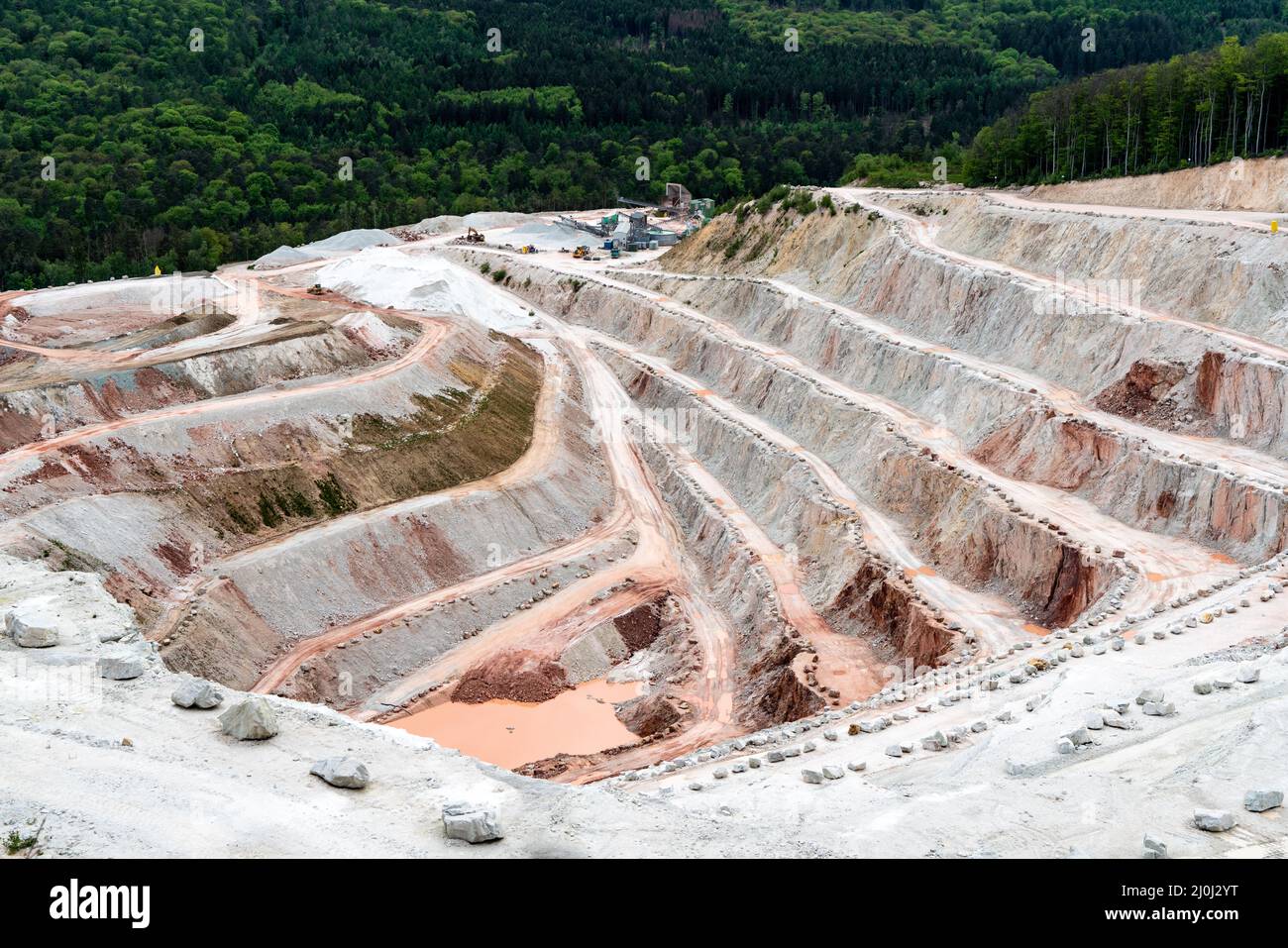 Quartzite quarry in the Taunus Stock Photo - Alamy