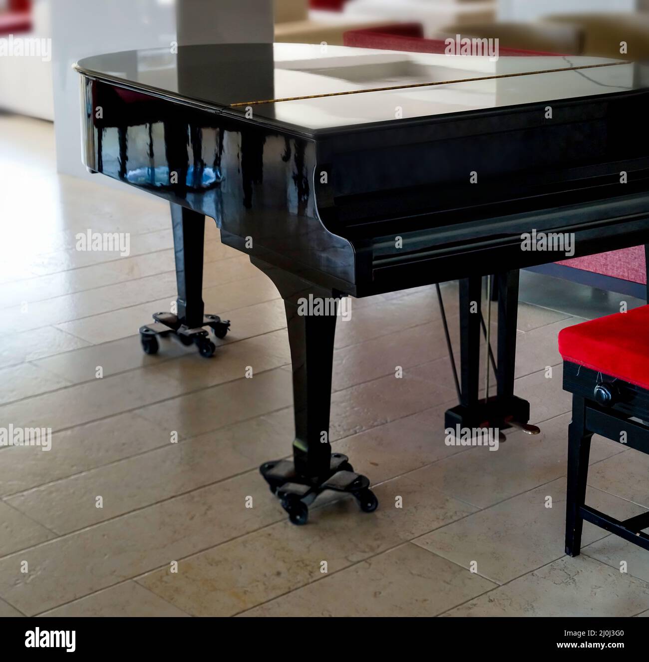 A detailed view of a piano, a grand piano, upright piano Stock Photo ...