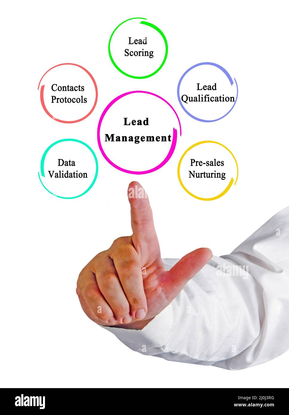 Five Components of Lead Management Stock Photo - Alamy