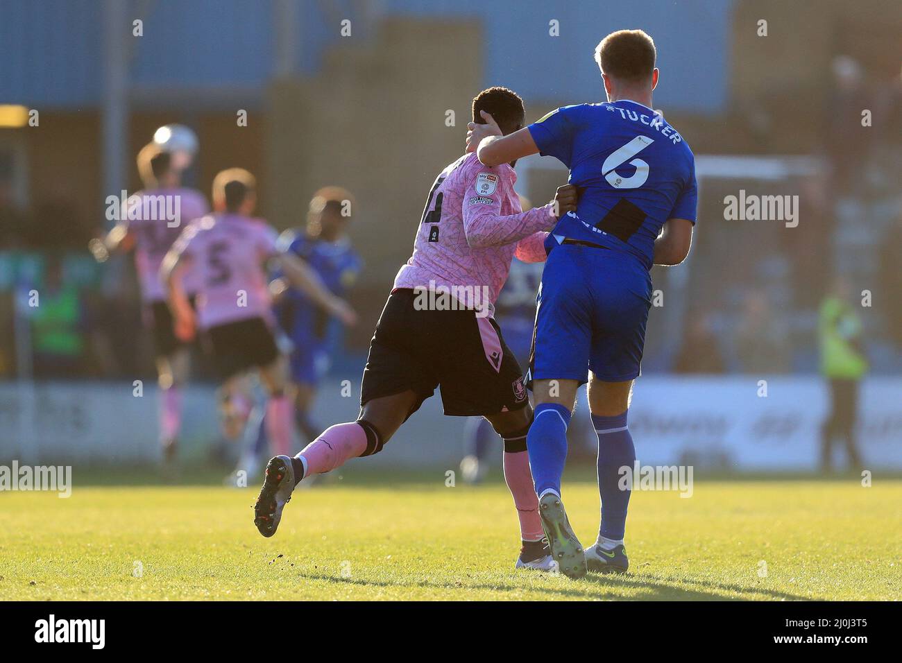 Jack Tucker #6 of Gillingham cuffs Saido Berahino #24 of Sheffield ...