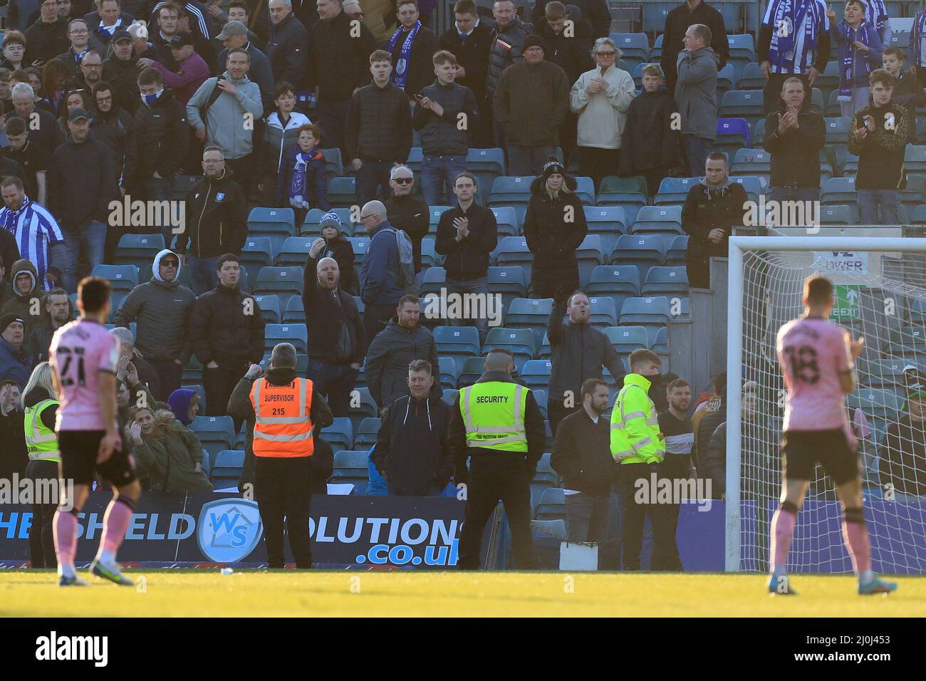 Sheffield Wednesday fans show their displeasure at the performance ...
