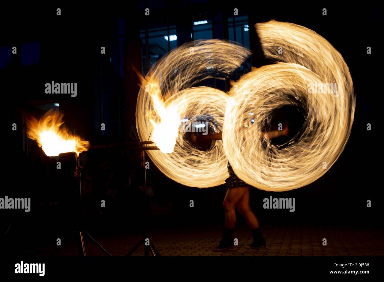 Woman juggling with fire hi-res stock photography and images - Alamy