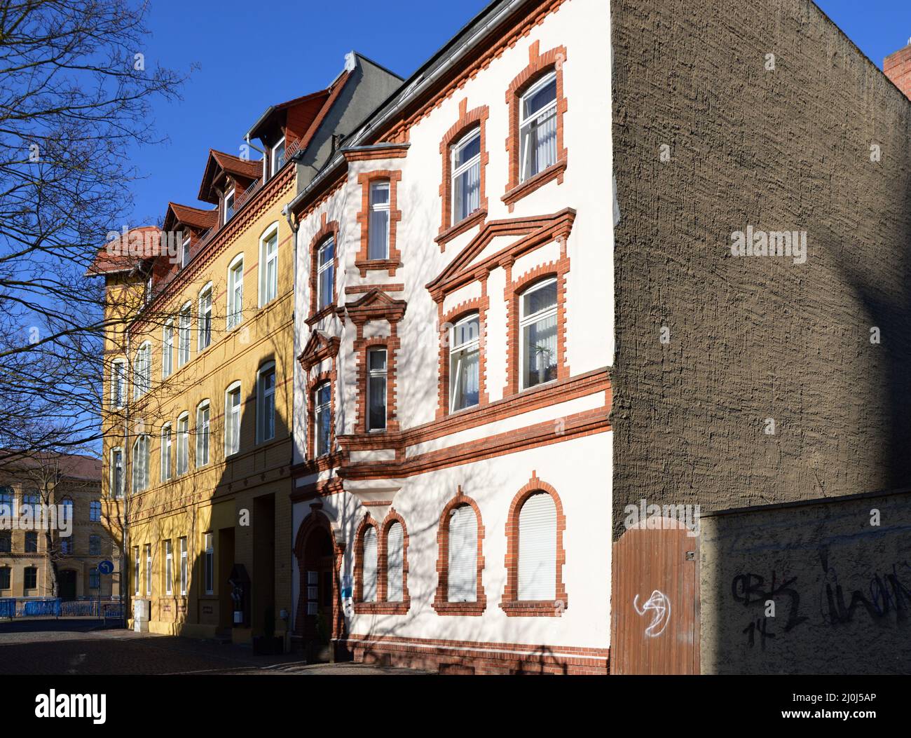 Historical Buildings in the Old Town of Bitterfeld, Saxony - Anhalt ...