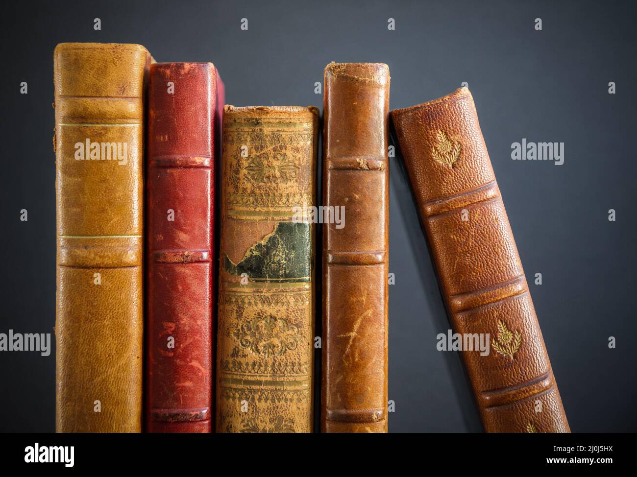 Row of books spine hi-res stock photography and images - Alamy