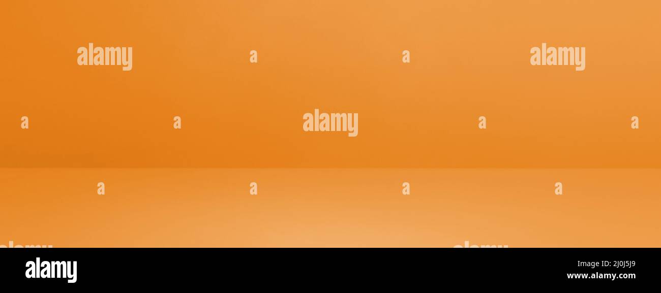 Empty orange concrete interior background banner Stock Photo - Alamy