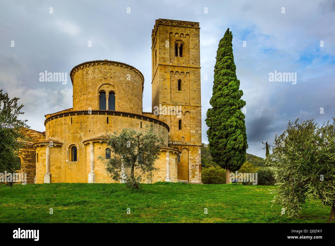 Ancient abbey of San Antimo Stock Photo - Alamy