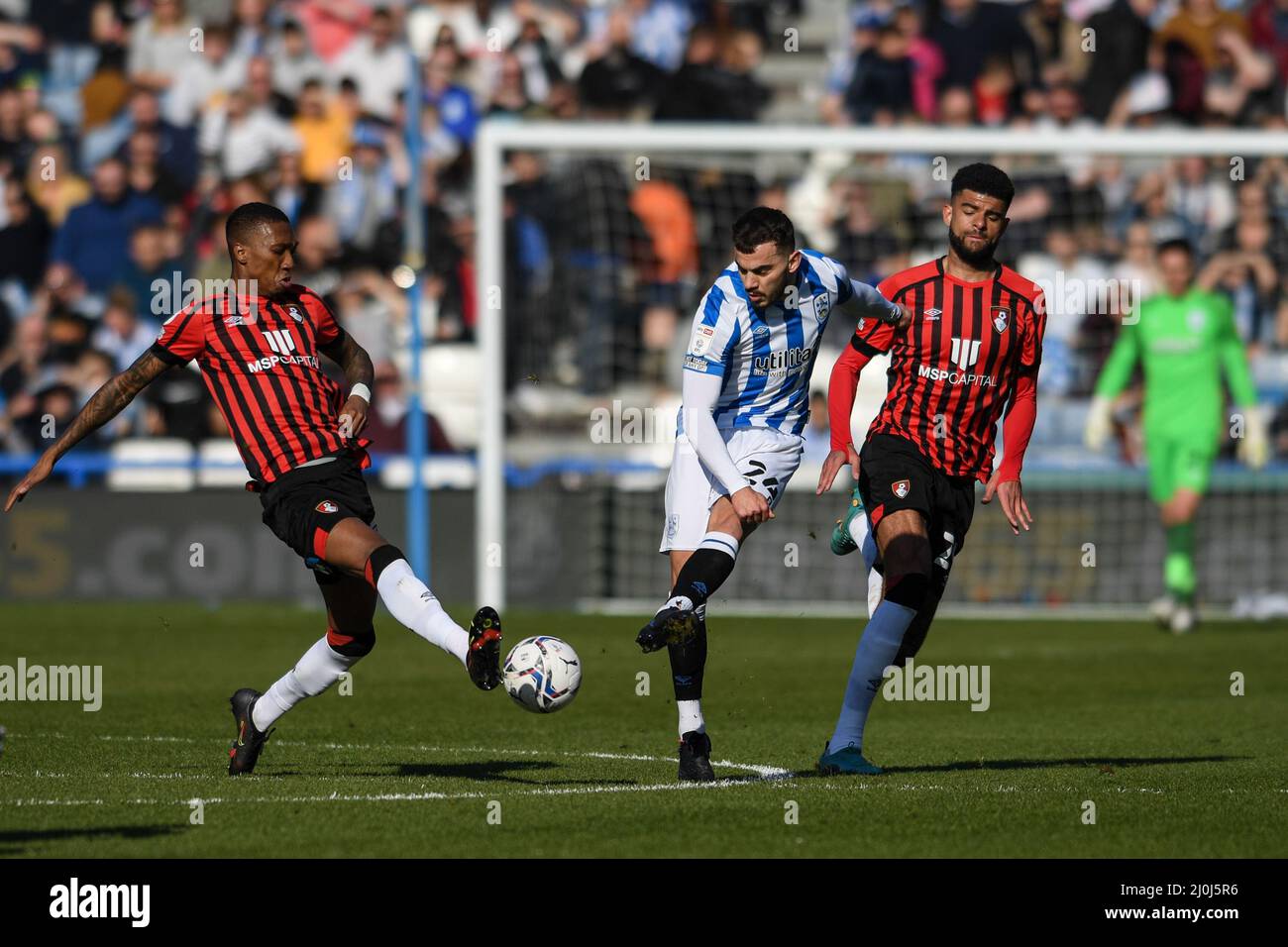 Danel Sinani #24 of Huddersfield Town passes the ball Stock Photo - Alamy