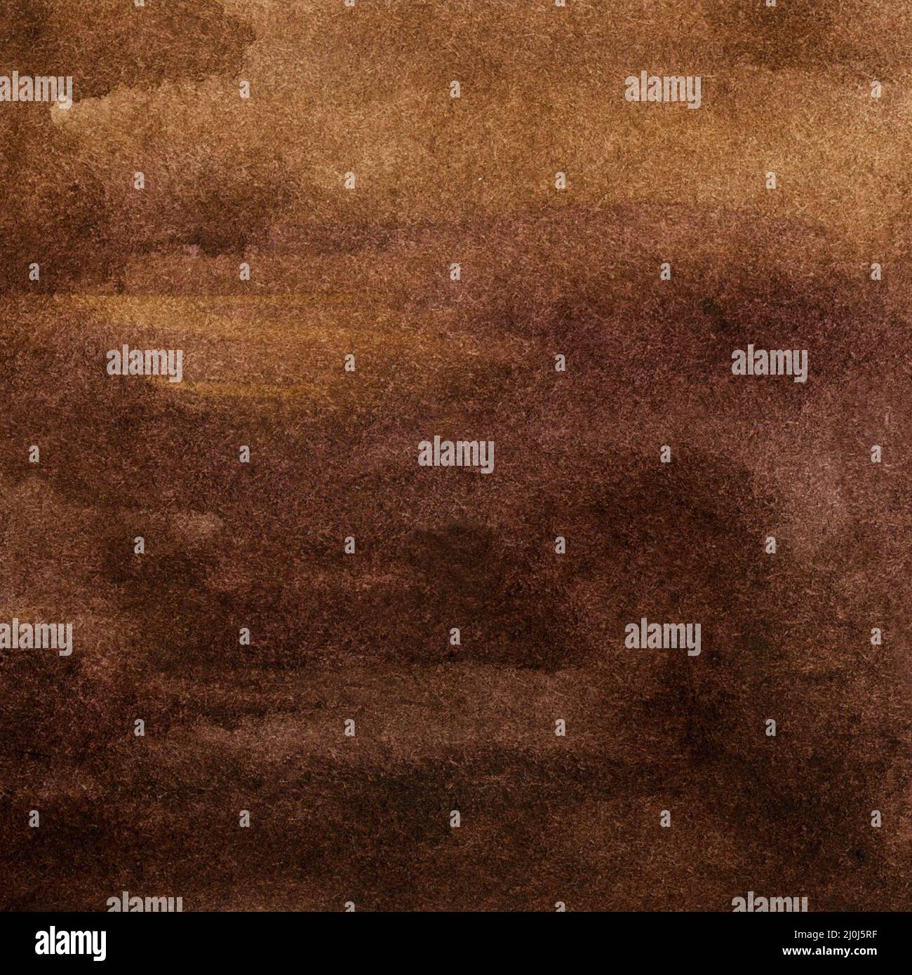 Watercolor gradient coffee-brown background with brush strokes, dots ...