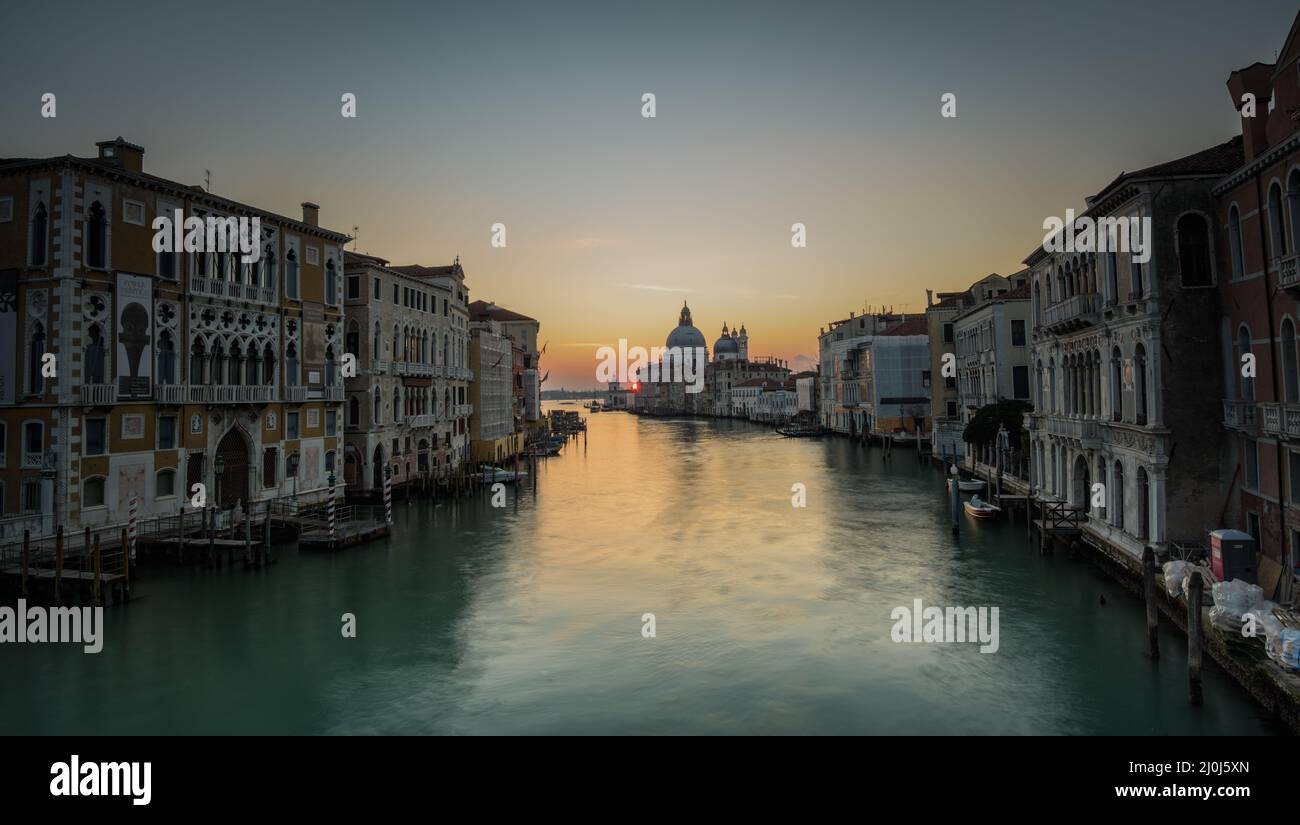 View from Ponte dell'Accademia before Sunrise, Venice, Italy Stock ...