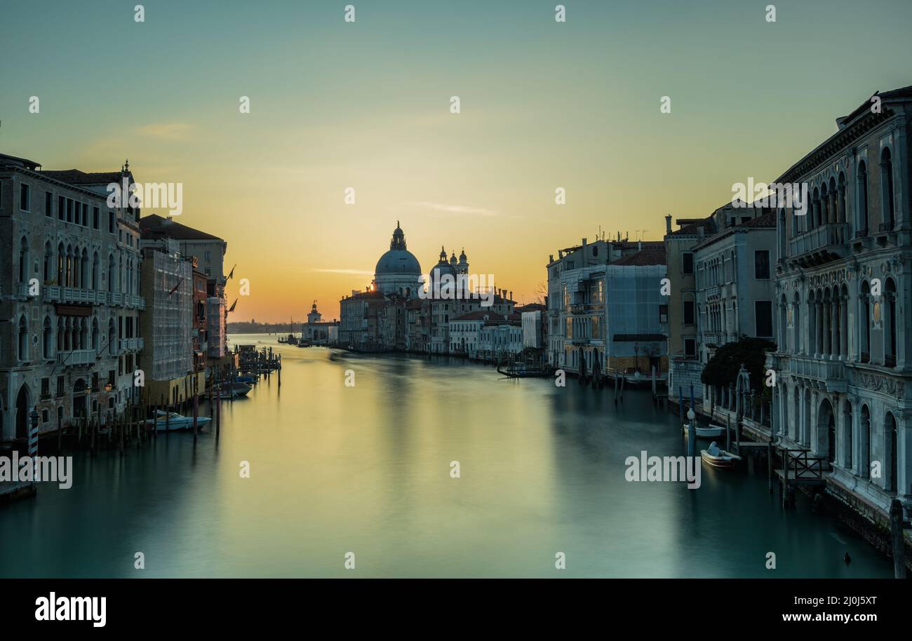 View from Ponte dell'Accademia before Sunrise, Venice, Italy Stock ...
