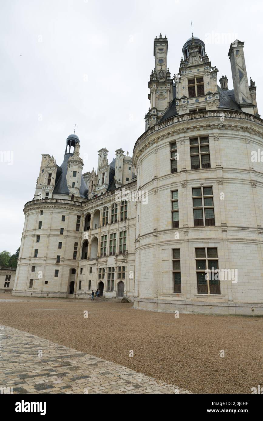 Vertical perspective shot of a castle in Loira, France Stock Photo - Alamy