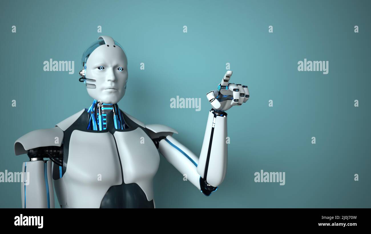 Humanoid Robot Click Stock Photo - Alamy