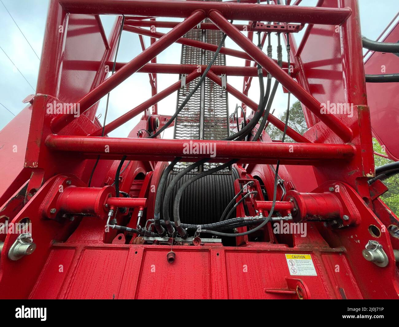 Augusta, Ga USA - 03 19 22: Manitowoc Red Crane Construction scene ...