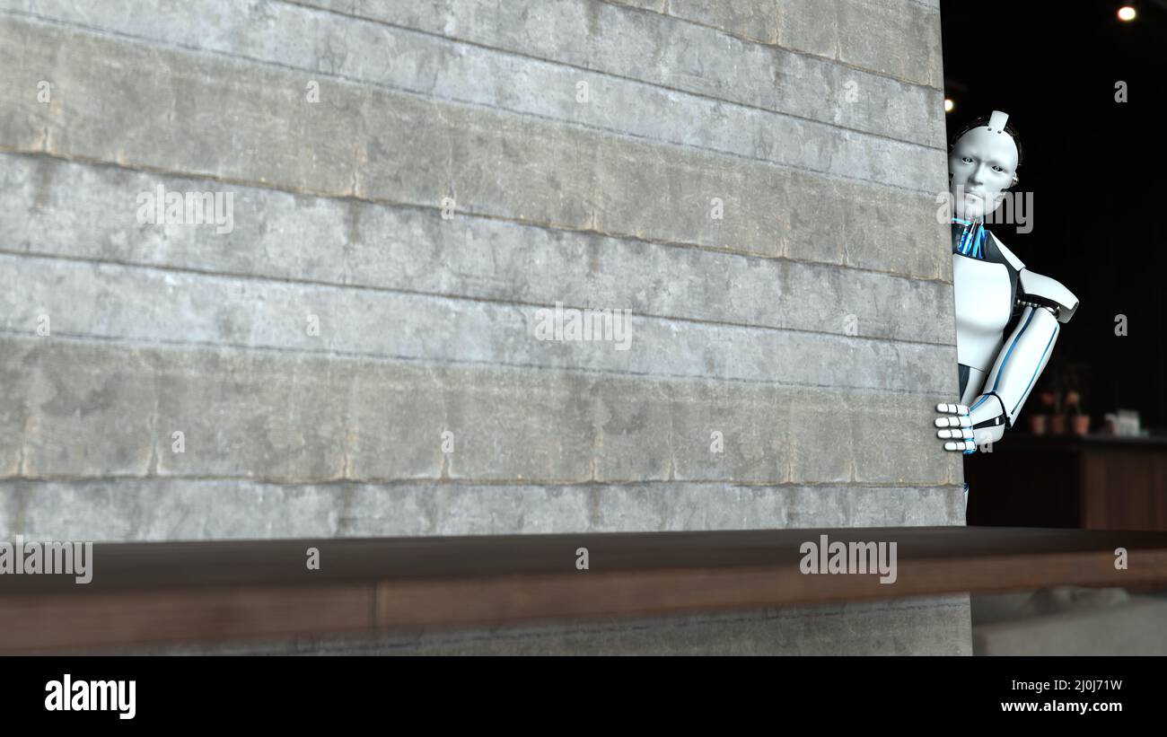 Humanoid Robot Spy Stock Photo - Alamy