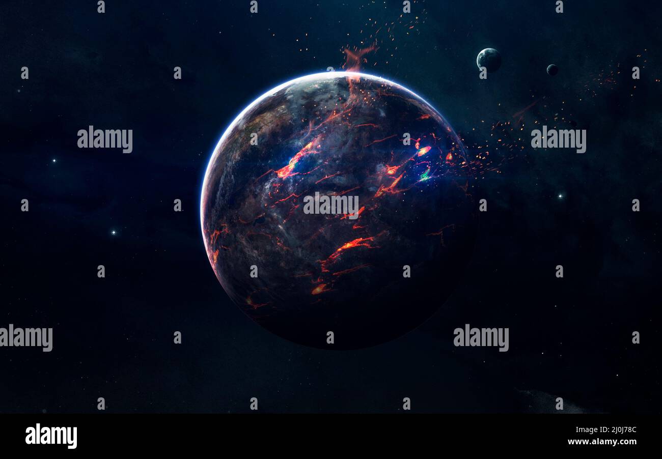 Deep space beauty, planets, stars and galaxies in endless universe ...