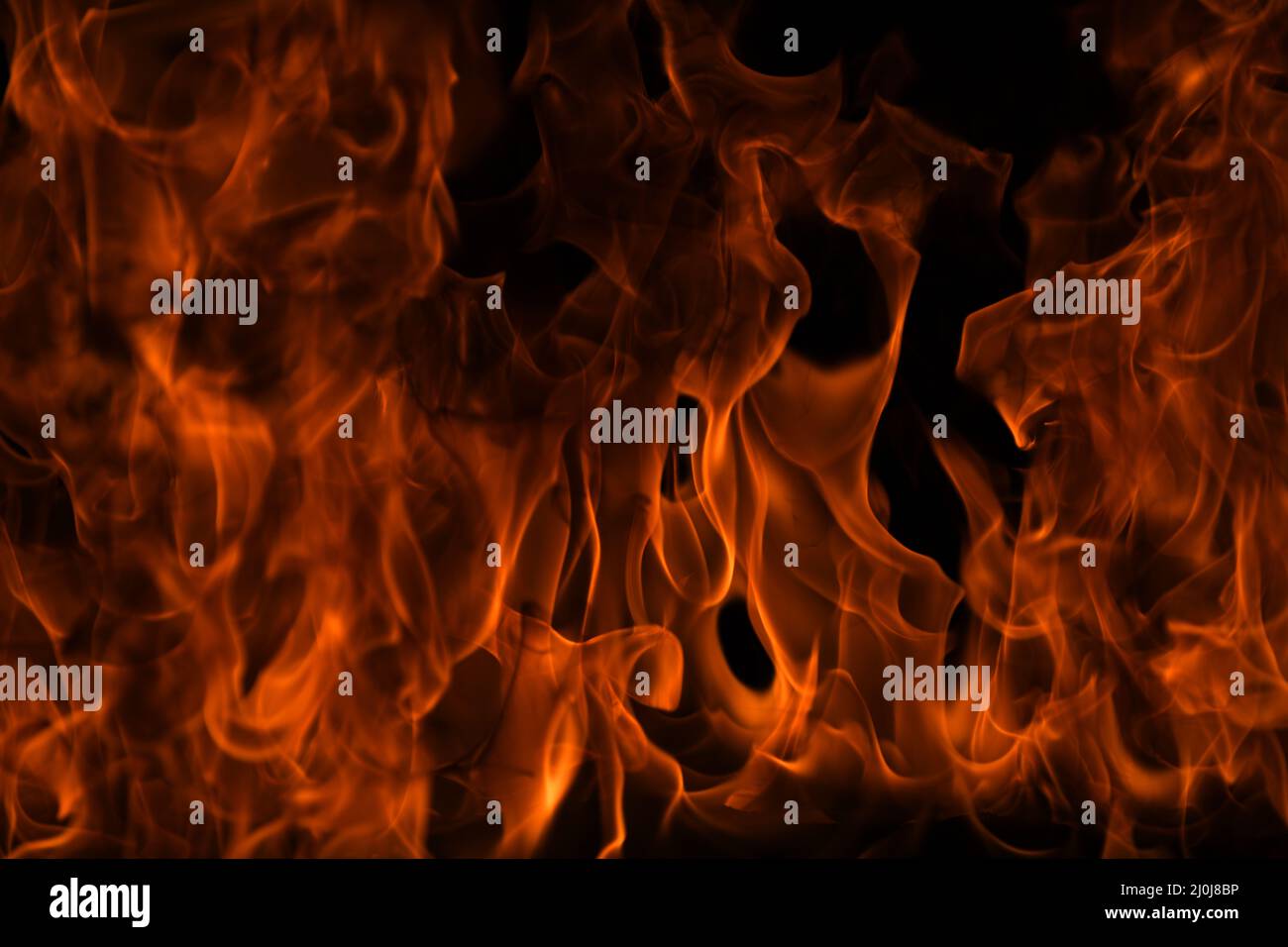 Texture of fire on a black background. Abstract fire flame background ...