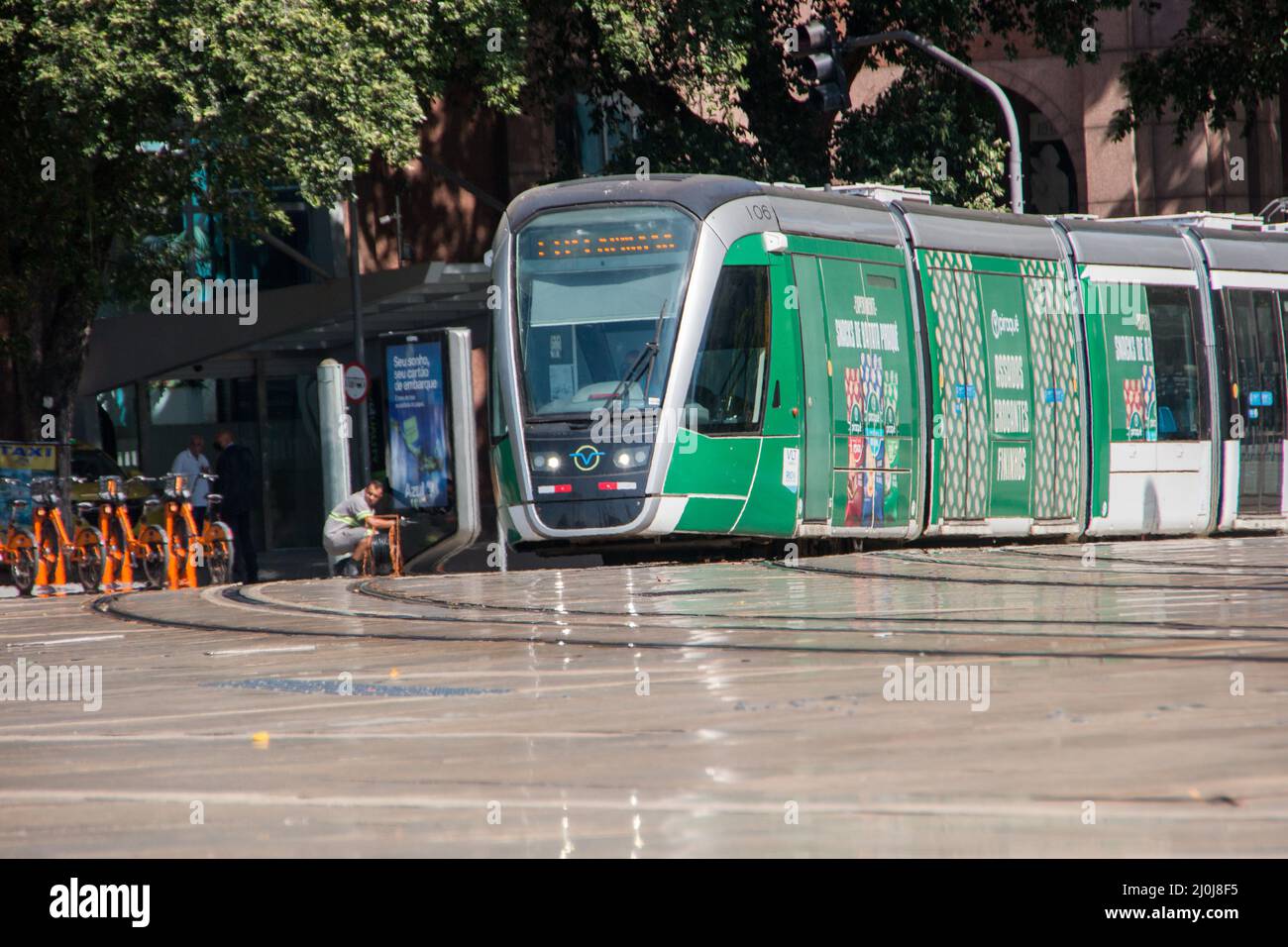 VLT train in Rio de Janeiro, Brazil - February 17, 2022 : VLT train in ...