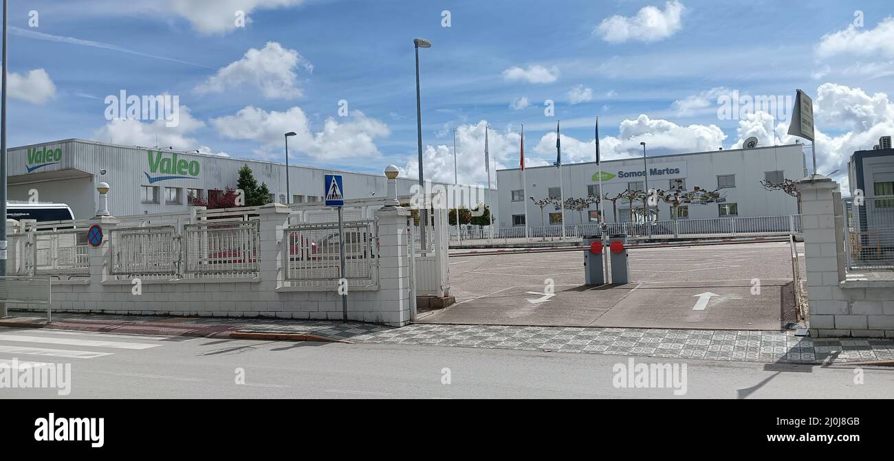 View of the Valeo company headquarters in Martos, Spain, under the ...