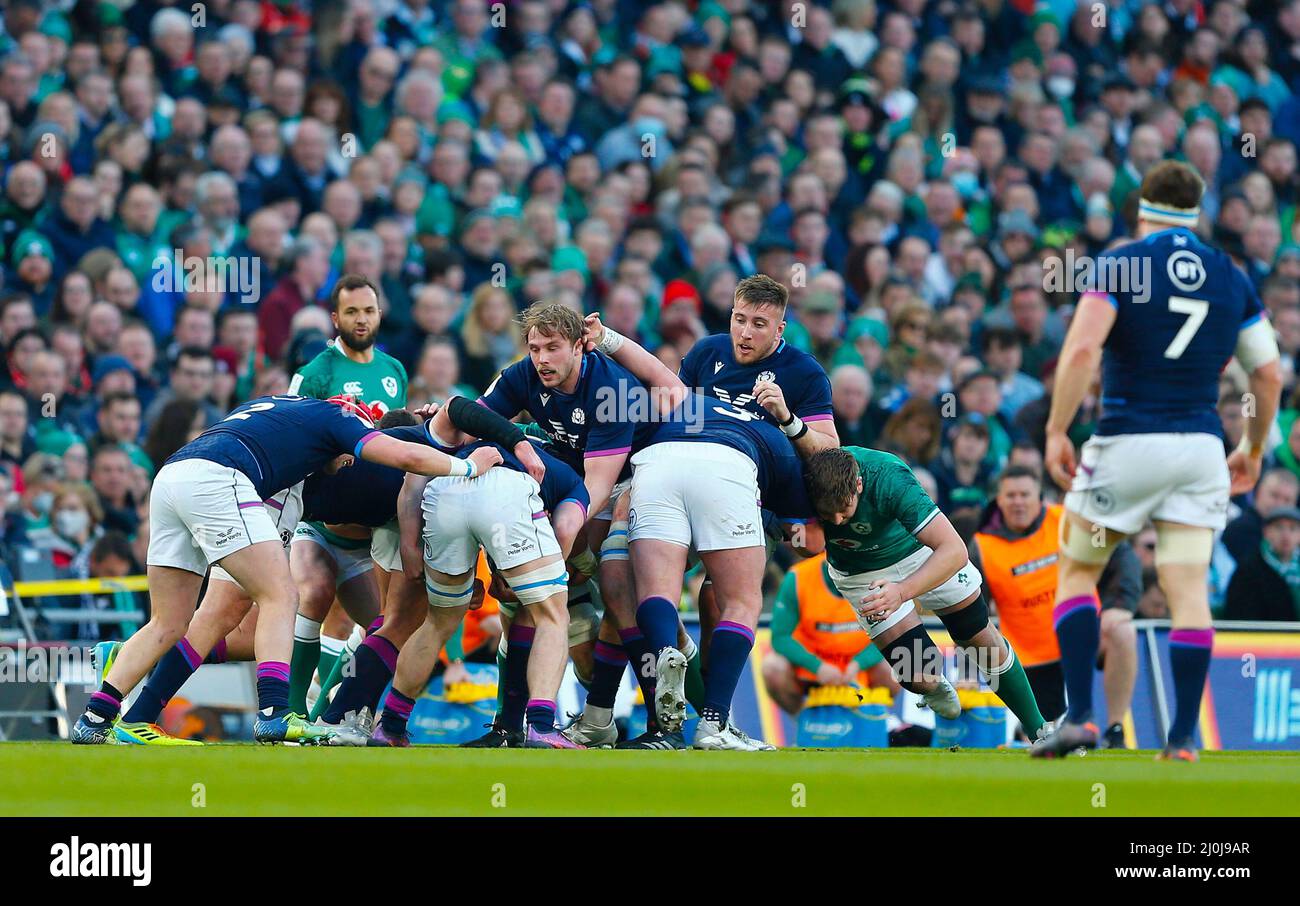 19th March 2022 ; Aviva Stadium, Dublin, Ireland; 6-Nations ...