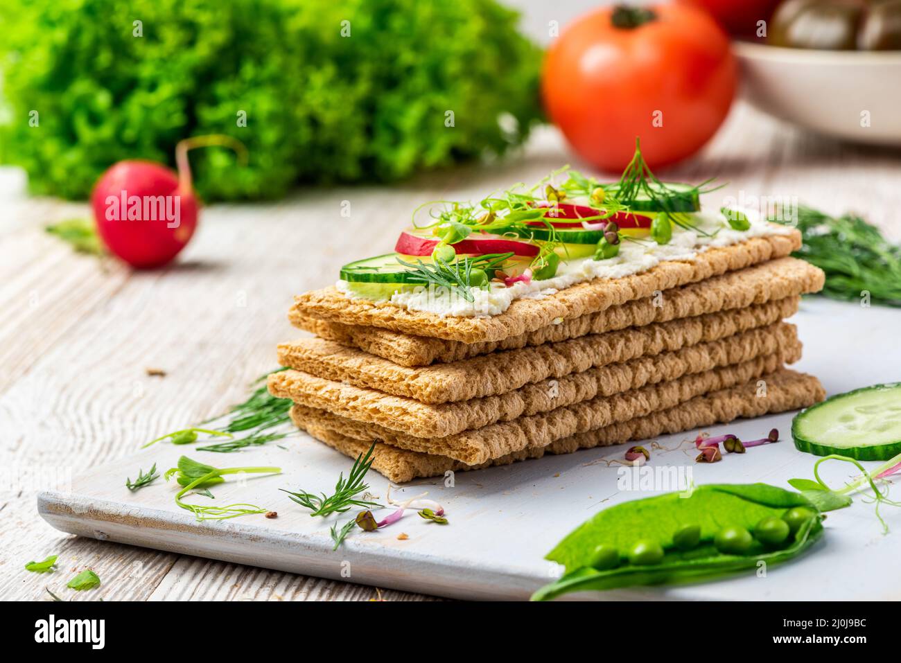 Healthy and Colorful Spring Breakfast Stock Photo - Alamy