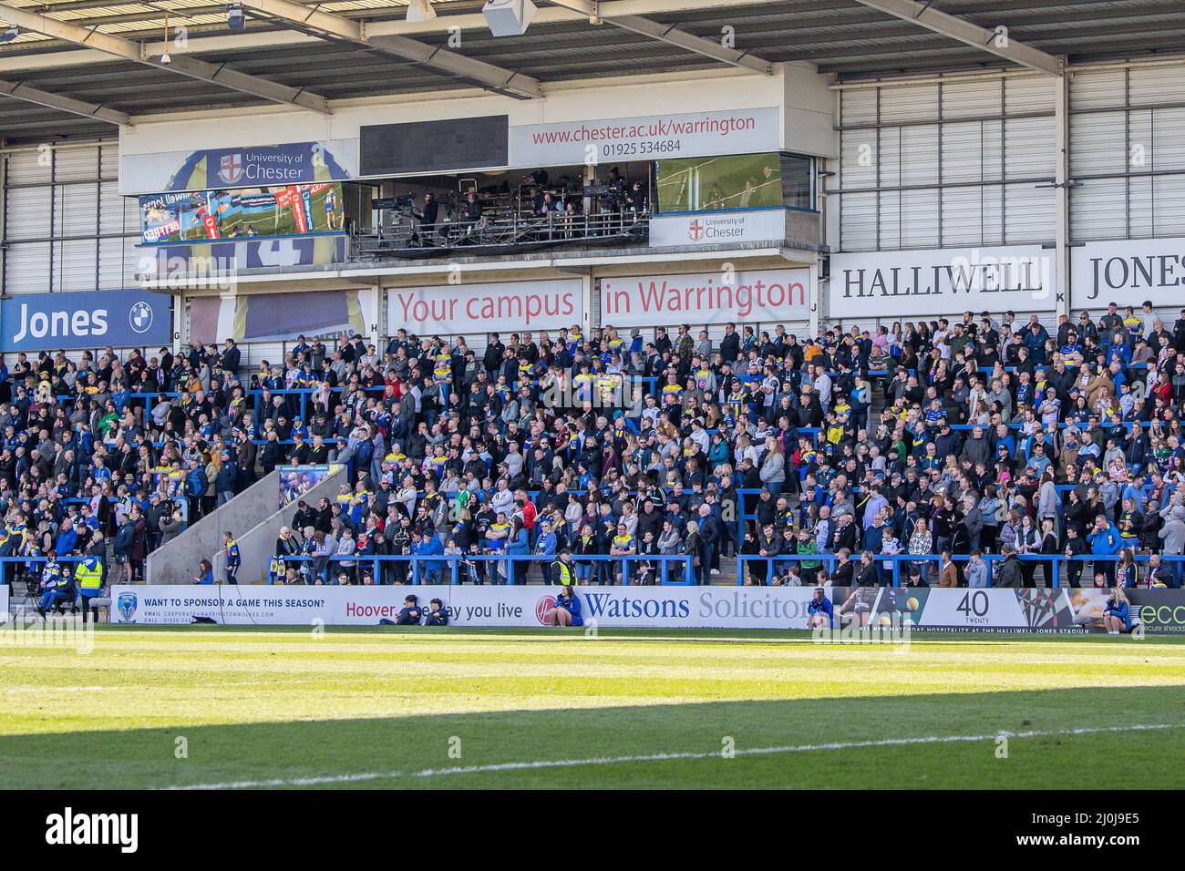 Warrington Wolves fans during the game Stock Photo - Alamy