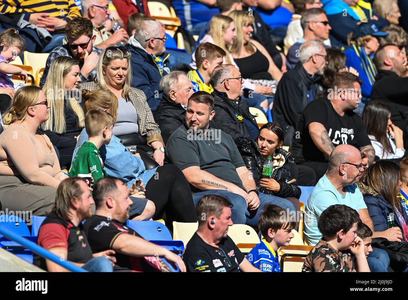 Warrington Wolves fans during the game Stock Photo - Alamy