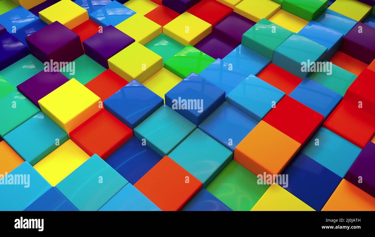 Random colors cubes Stock Photo - Alamy