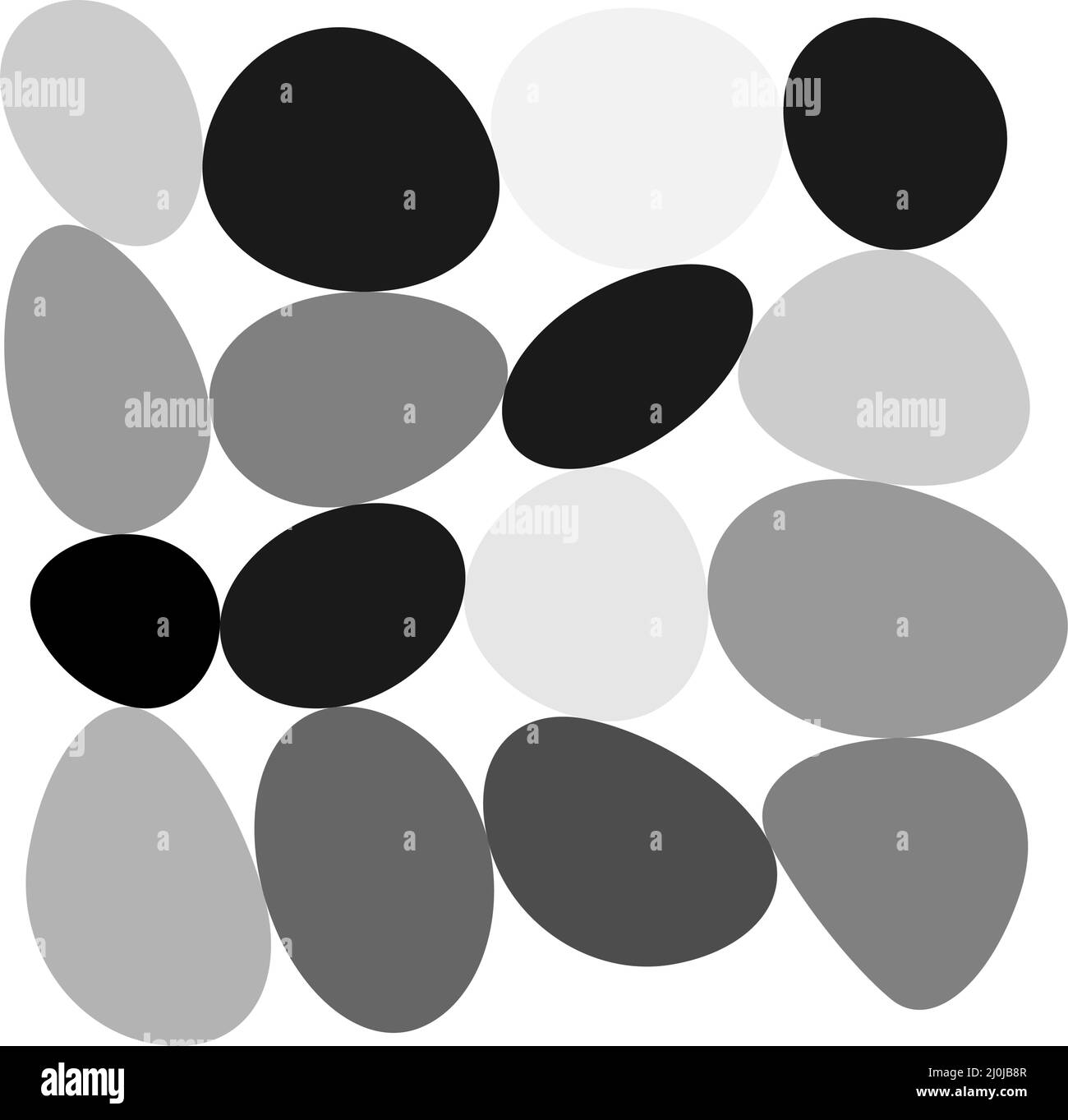 Rounded stones, pebbles, rock wall pattern and texture - stock vector ...