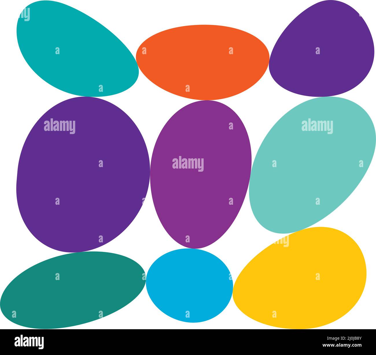 Rounded stones, pebbles, rock wall pattern and texture - stock vector ...